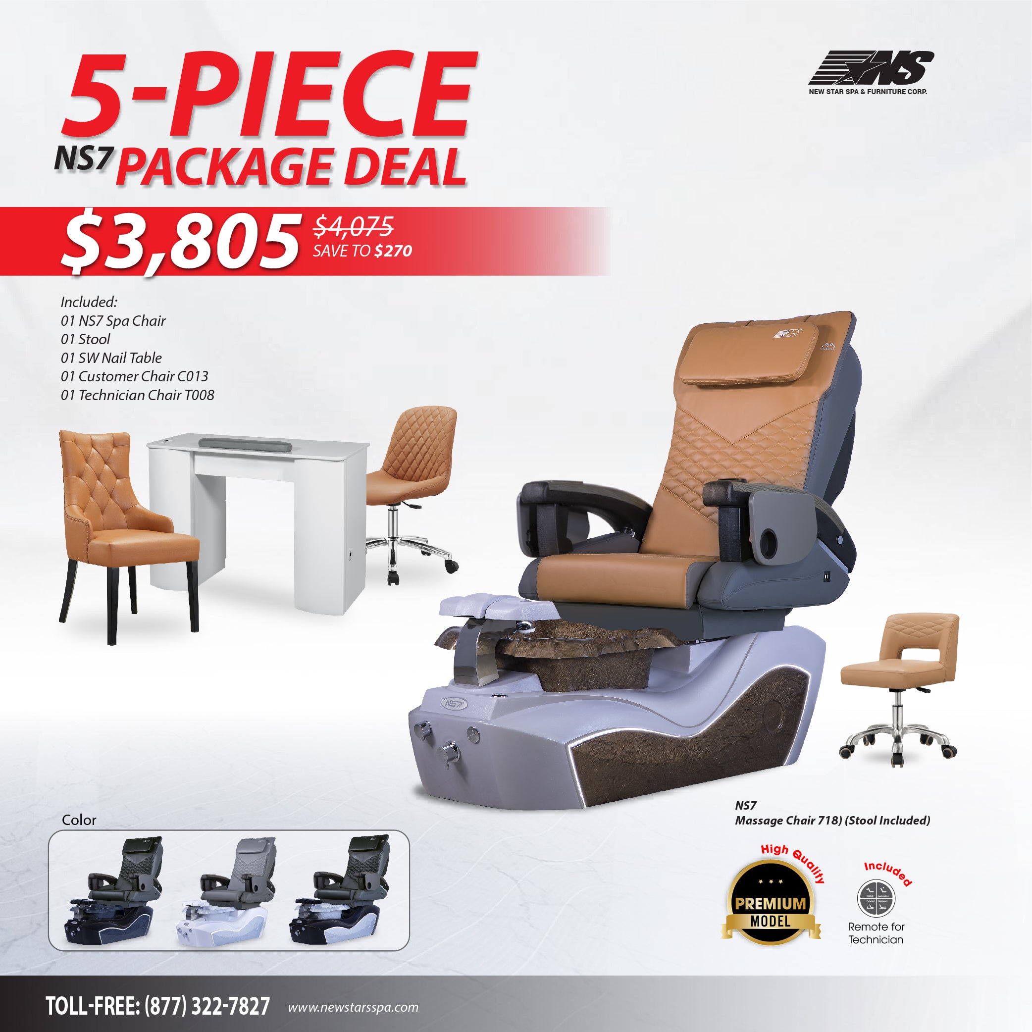 NS7) 5-Piece Package Deal – New Star Spa & Furniture Corp. NS7) 5-Piece Package Deal – New Star Spa & Furniture Corp.