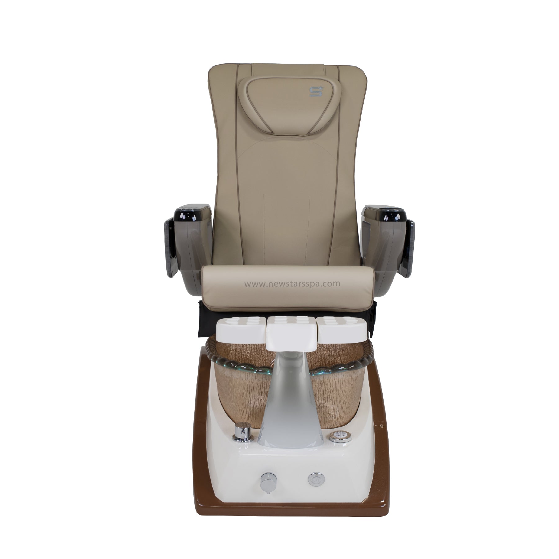 IQ-A3 White/Light Teak Tub – New Star Salon Furniture