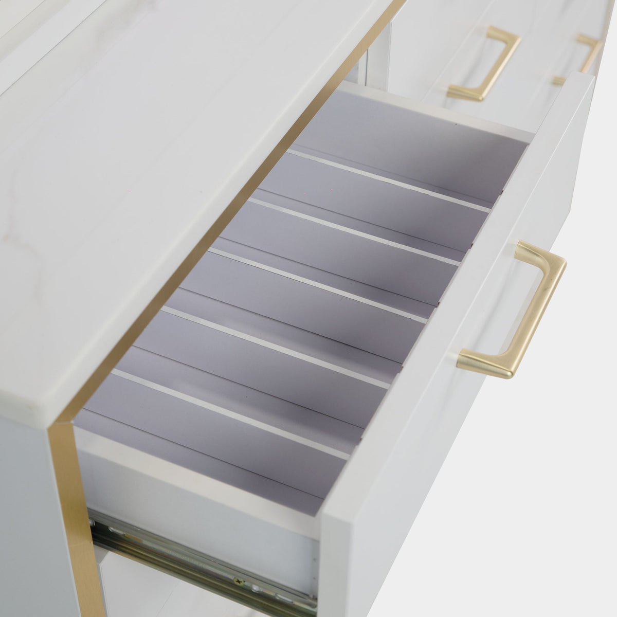 VK Powder Rack w/Powder Cabinet 48" (White Color) – New Star Salon ...