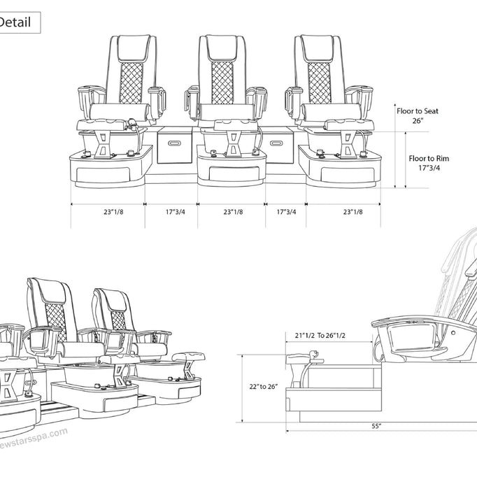 Luxury Pedicure Chair Collection – New Star Salon Furniture