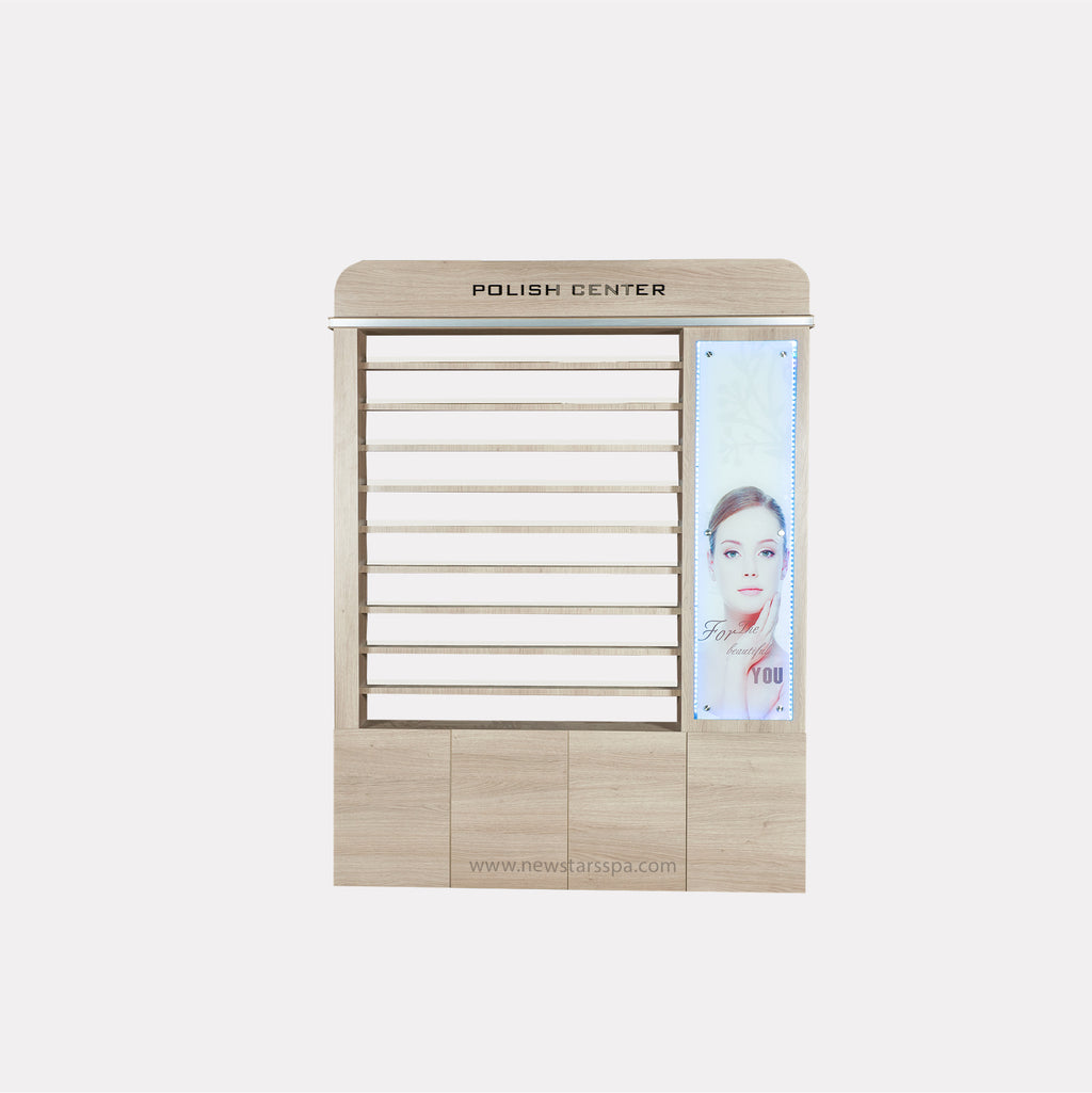XO Polish Rack with Cabinet & LED – New Star Salon Furniture